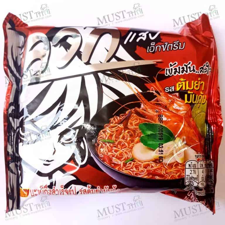 Instant Noodles Tom Yum Mun Goong Flavour - Wai Wai Quick Zabb 55g ...