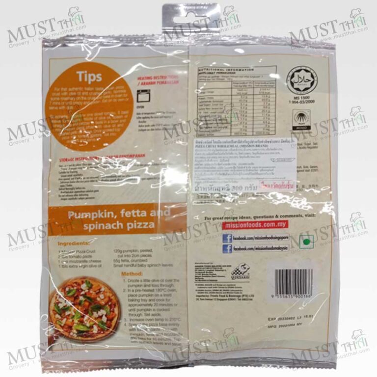 Pizza Crust Wholemeal - Mission (300g) » MustThai, Grocery Online