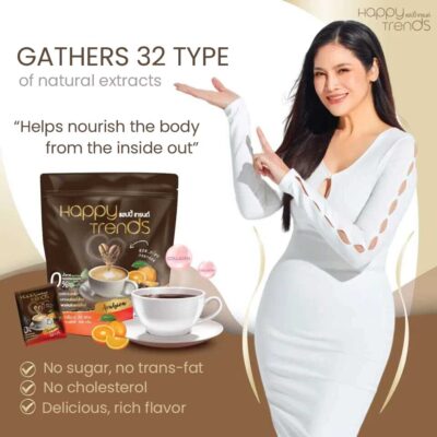 Healthy coffee mixed collagen - Happy Trends (20 Sachets)
