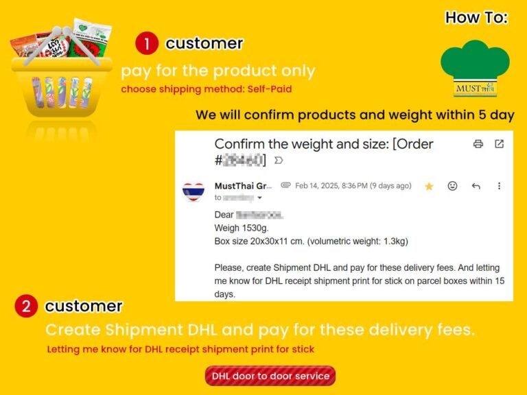 Contact DHL Express for Self Paid Delivery